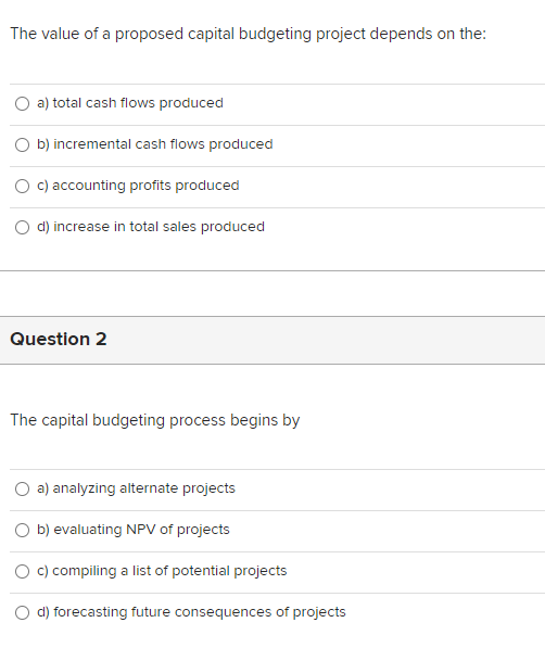 Solved The value of a proposed capital budgeting project | Chegg.com