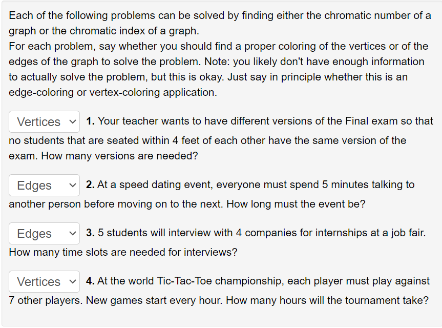 Solved Each of the following problems can be solved by | Chegg.com