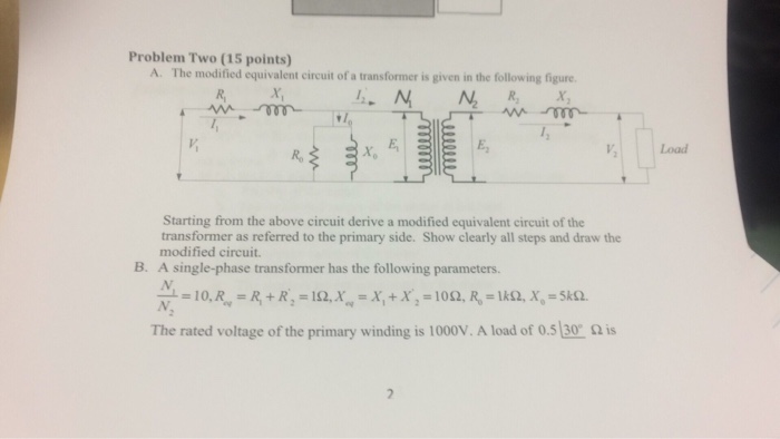 Solved Problem Two (15 points) A. The modified equivalent | Chegg.com