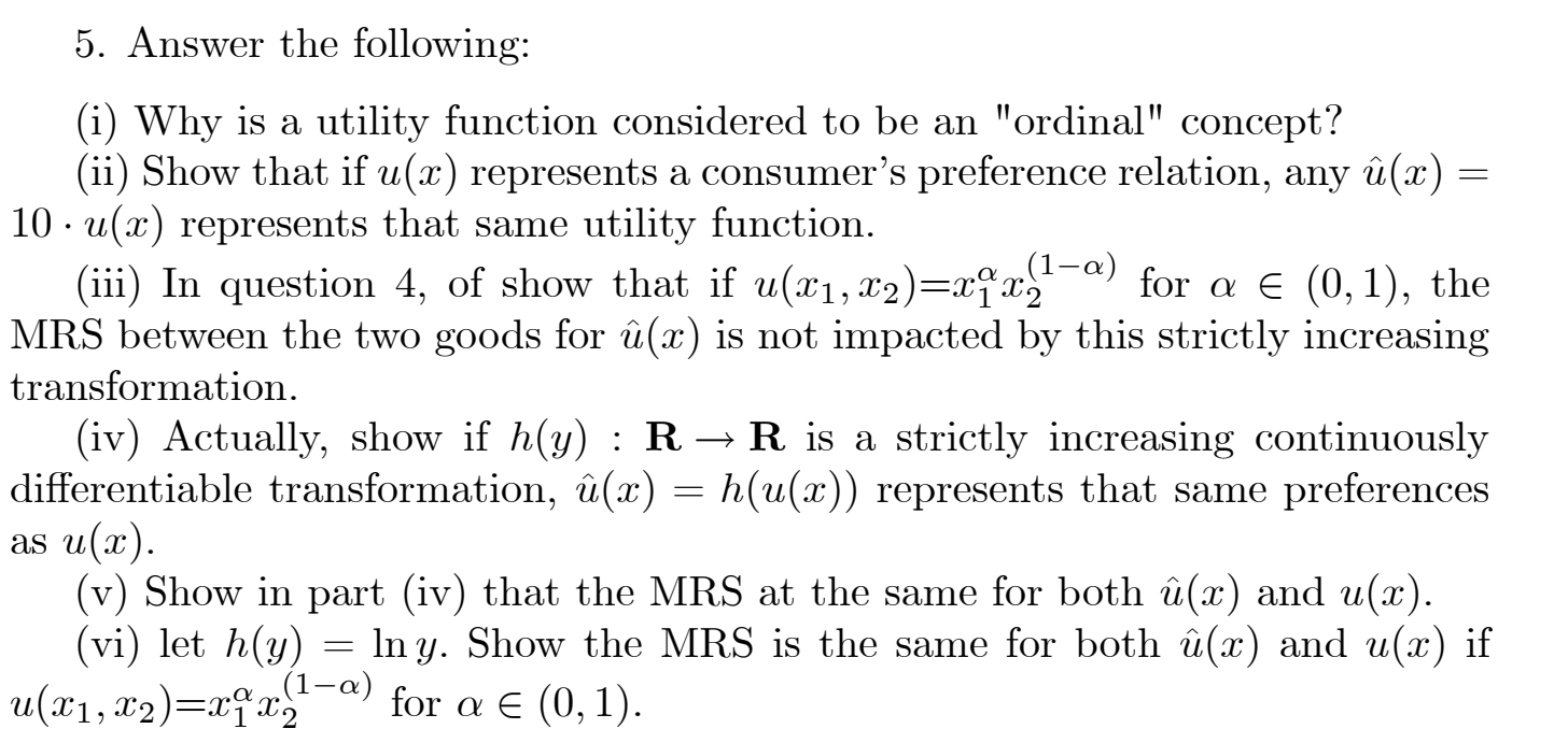 Solved 5. Answer the following: (i) Why is a utility | Chegg.com