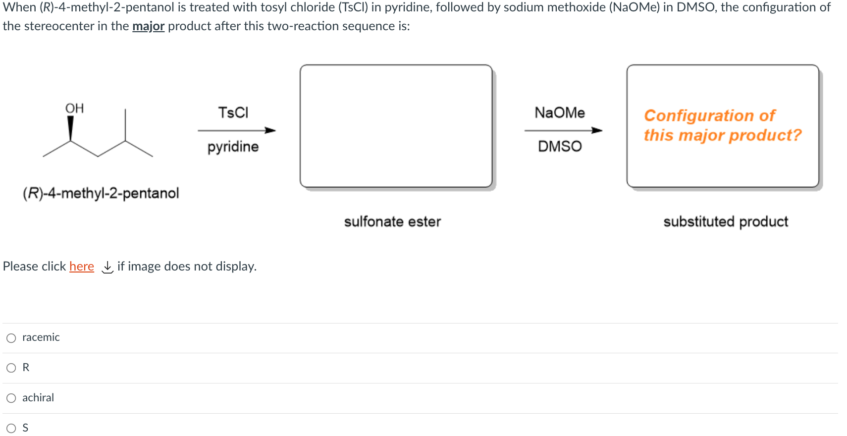Solved When (R)-4-methyl-2-pentanol is treated with tosyl | Chegg.com