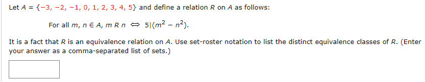 Solved Let A={−3,−2,−1,0,1,2,3,4,5} and define a relation R | Chegg.com