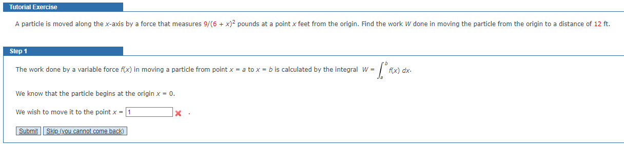 Solved Tutorial Exercise A particle is moved along the | Chegg.com