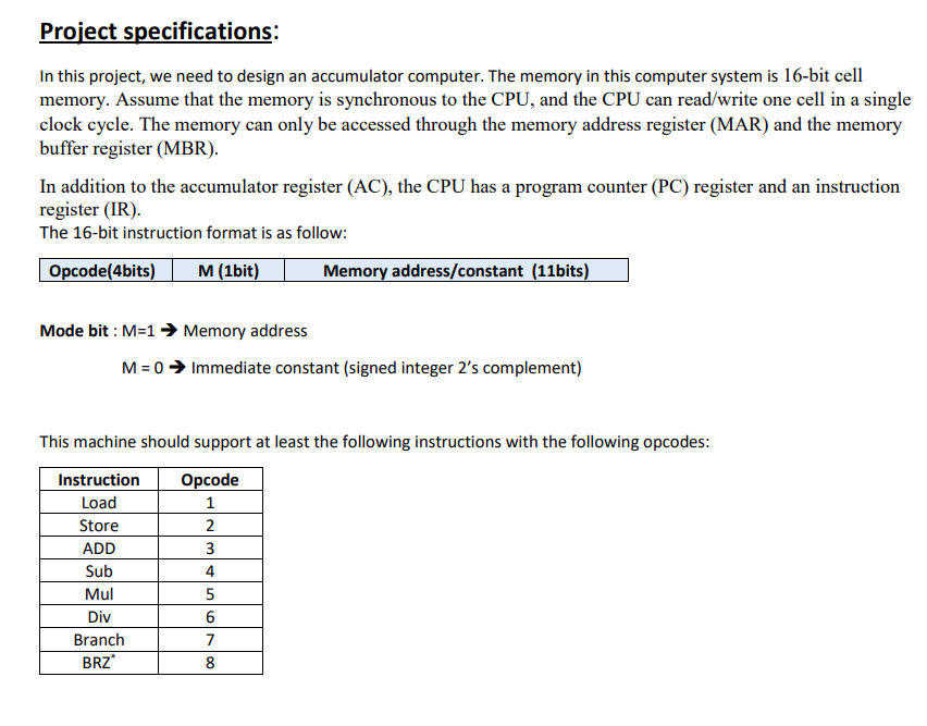 Project specifications: In this project, we need to | Chegg.com