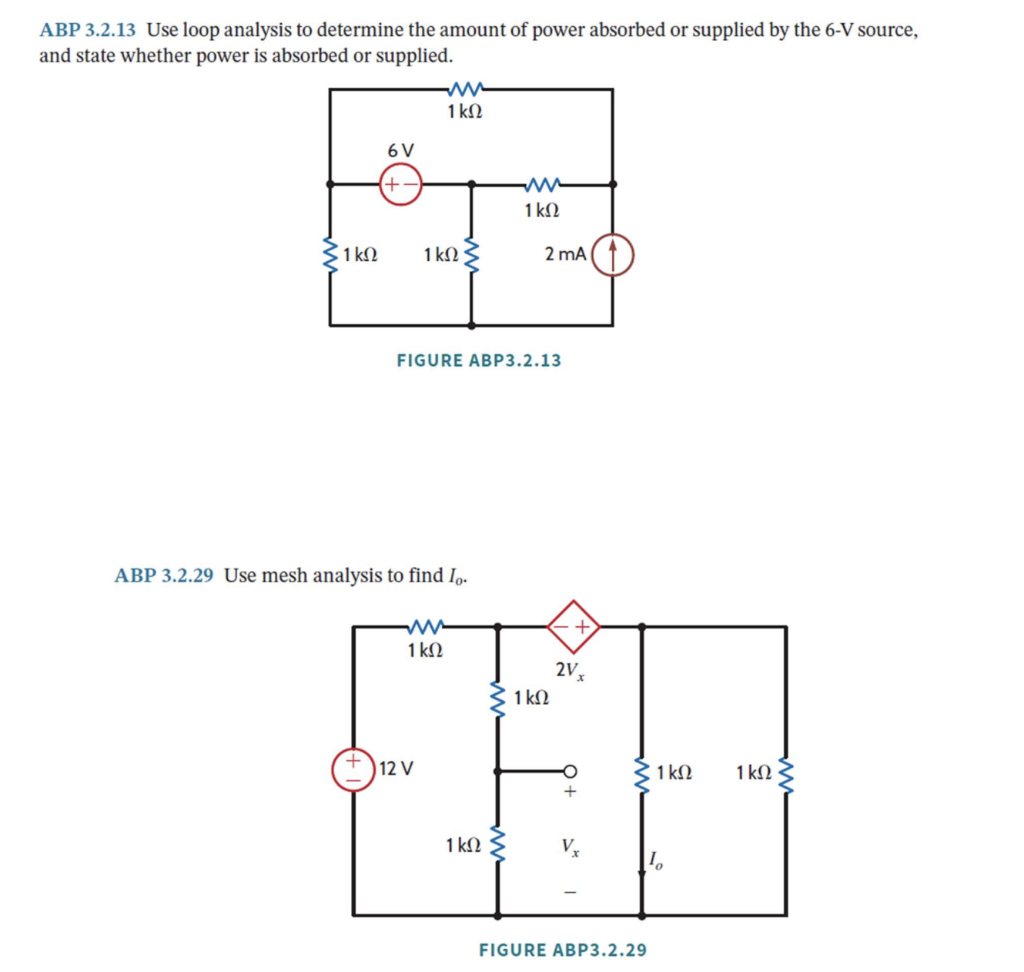 Solved ABP 3.2.13 Use loop analysis to determine the amount | Chegg.com