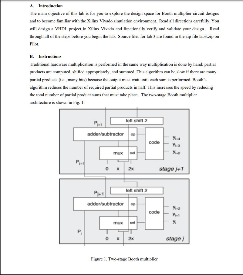 Solved A. Introduction The main objective of this lab is for | Chegg.com
