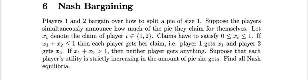 Solved 6 Nash Bargaining Players 1 and 2 bargain over how to | Chegg.com
