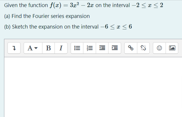 Solved Given the function f(x)=3x2-2x ﻿on the interval | Chegg.com