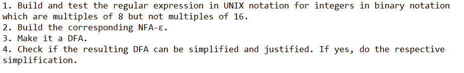 1. Build and test the regular expression in UNIX | Chegg.com