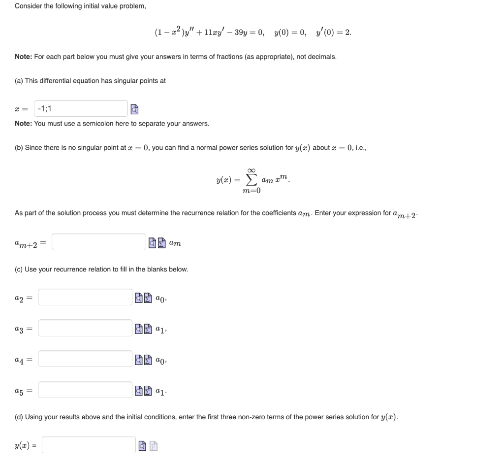 Solved Consider the following initial value problem, | Chegg.com