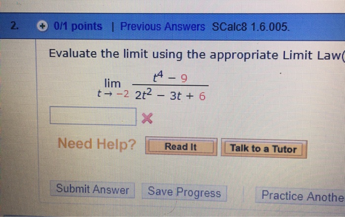 Solved Evaluate the limit using the appropriate Limit | Chegg.com