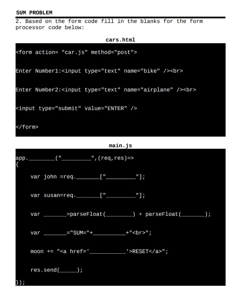 Solved CIS485 EXAMO3 INCREMENT PROBLEM 1. Based on the form | Chegg.com