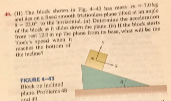 Solved 3. A 6.10-kg block is pushed 9.25 m up a smooth 37.0 | Chegg.com