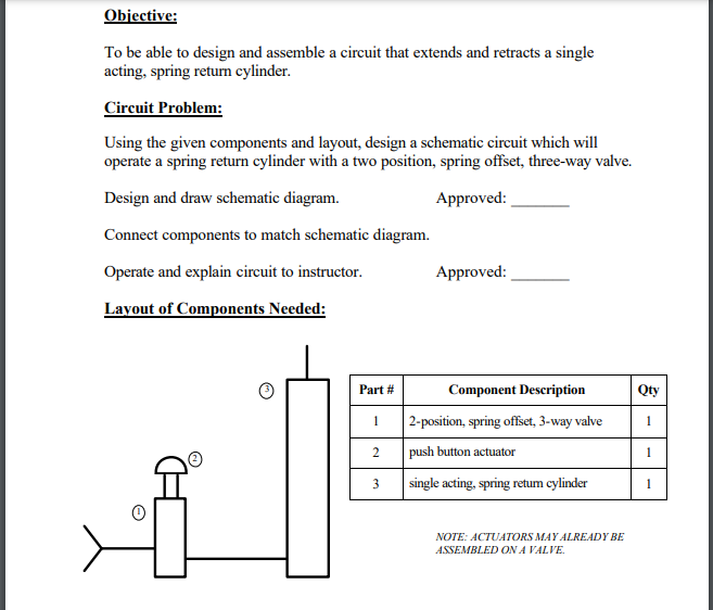 Solved Objective: To be able to design and assemble a | Chegg.com