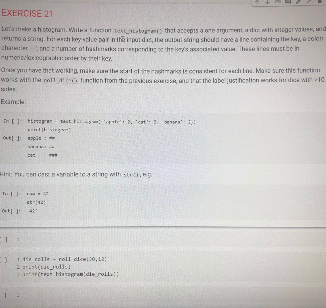 Solved Let's make a histogram. Write a function | Chegg.com