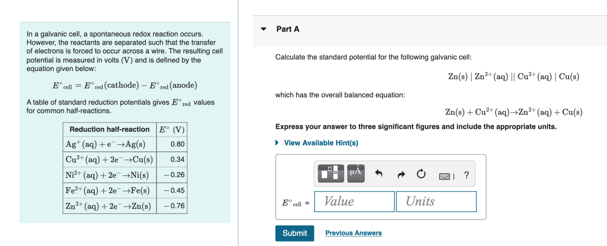 Solved In the context of the zinc-copper cell described in | Chegg.com