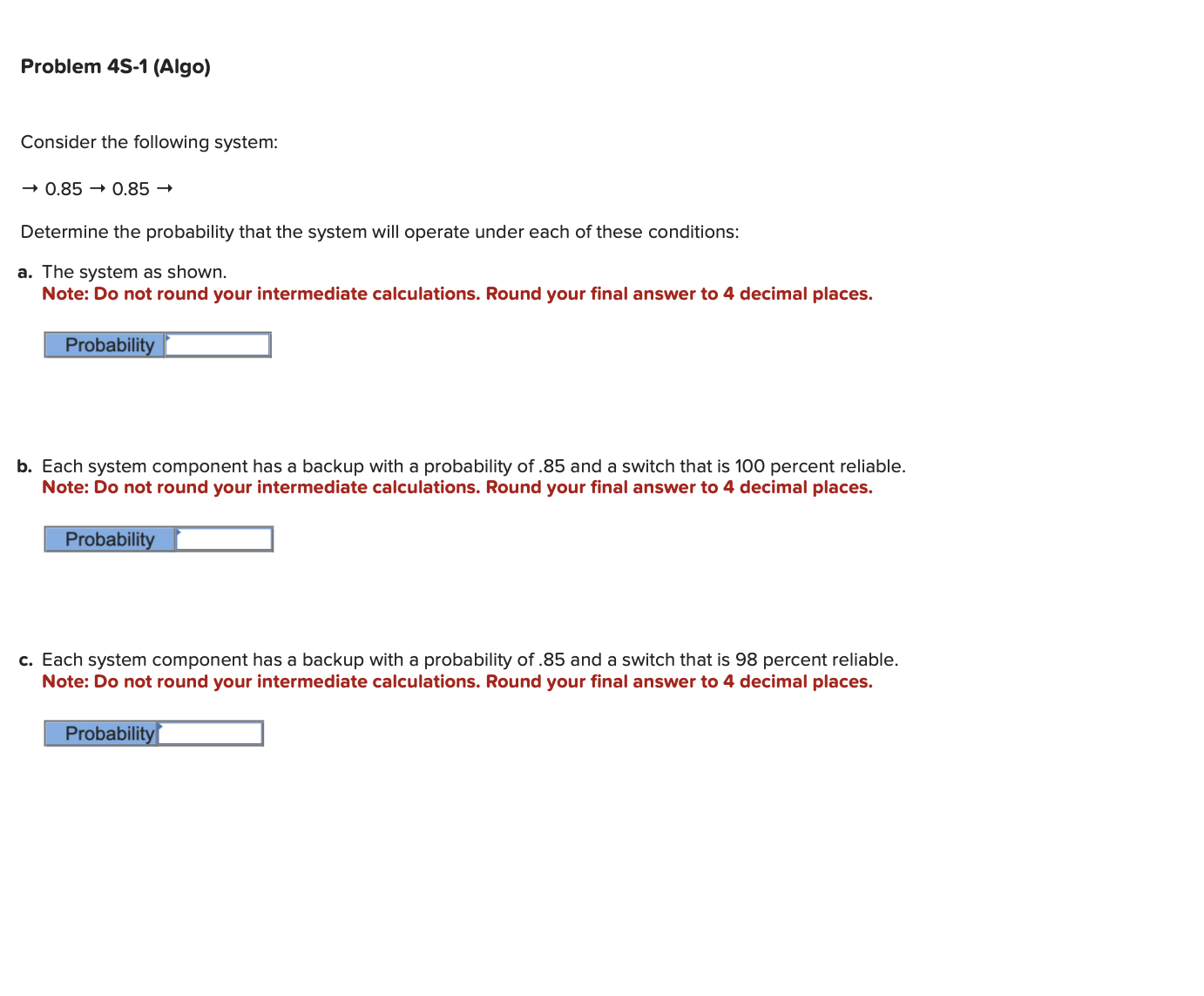 Solved Problem 4S-1 (Algo)Consider the following | Chegg.com
