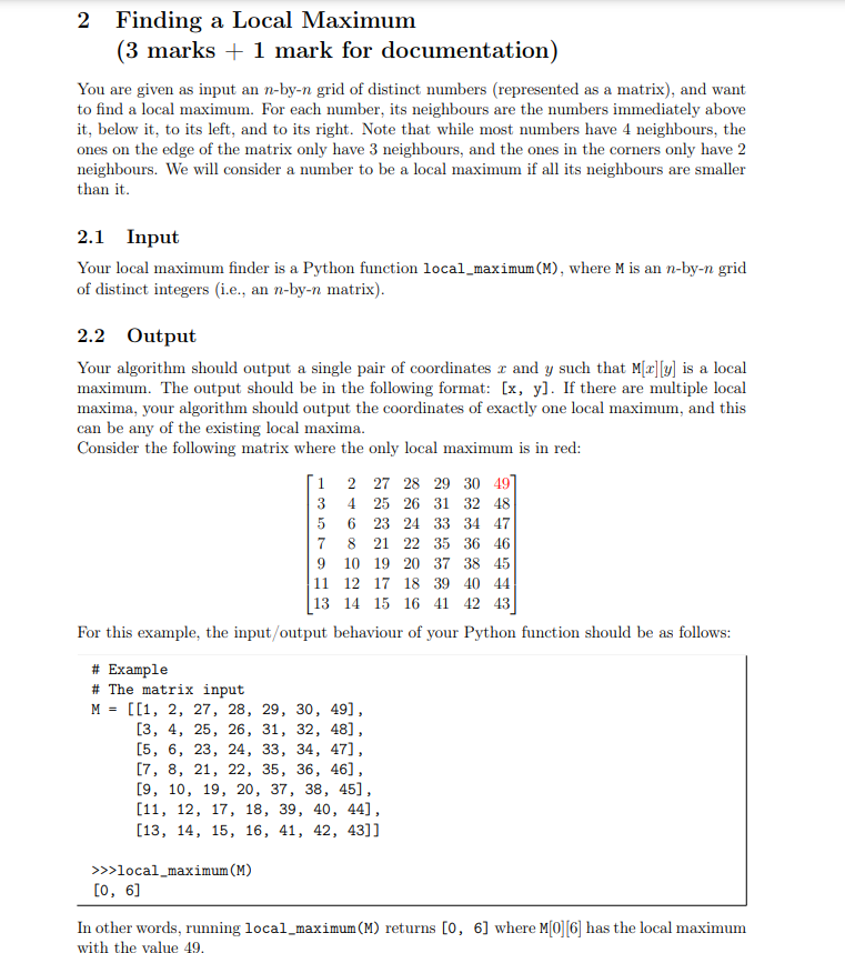Solved Write a function (python would be great but other | Chegg.com