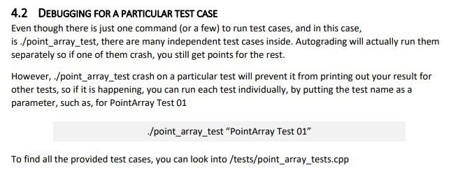 Solved 4 POINTARRAY In this section you will implement a | Chegg.com