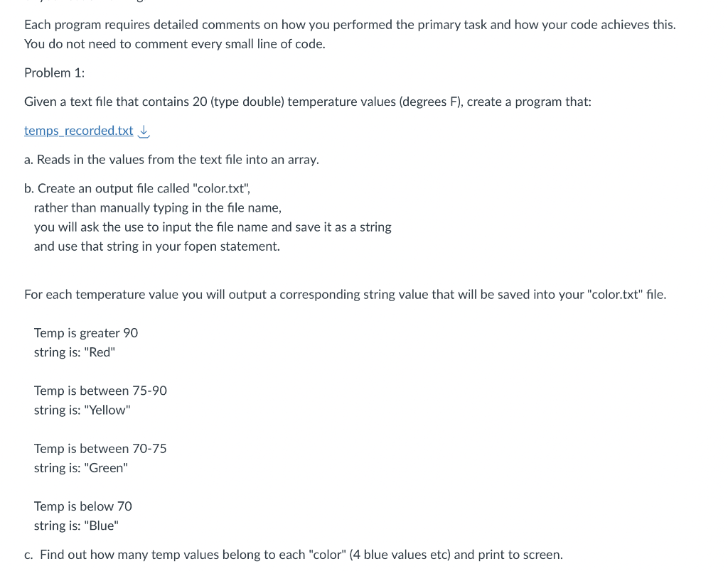 Solved Problem 1 Hi! Please code this in C LANGUAGE ONLY. | Chegg.com