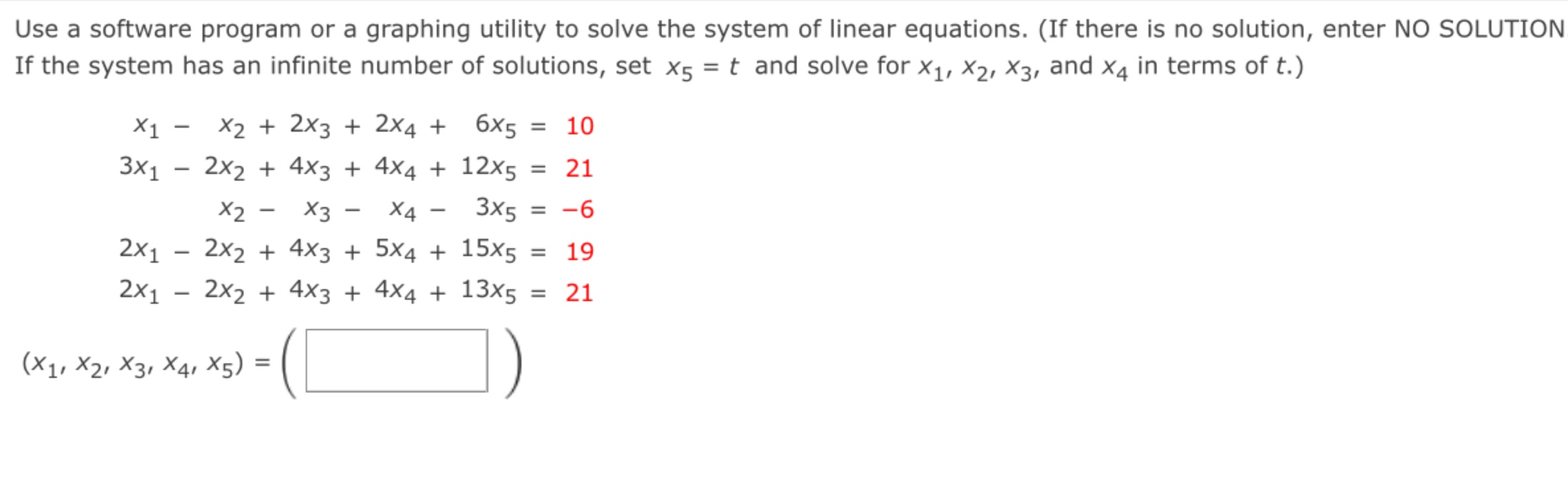 Solved Use a software program or a graphing utility to solve | Chegg.com