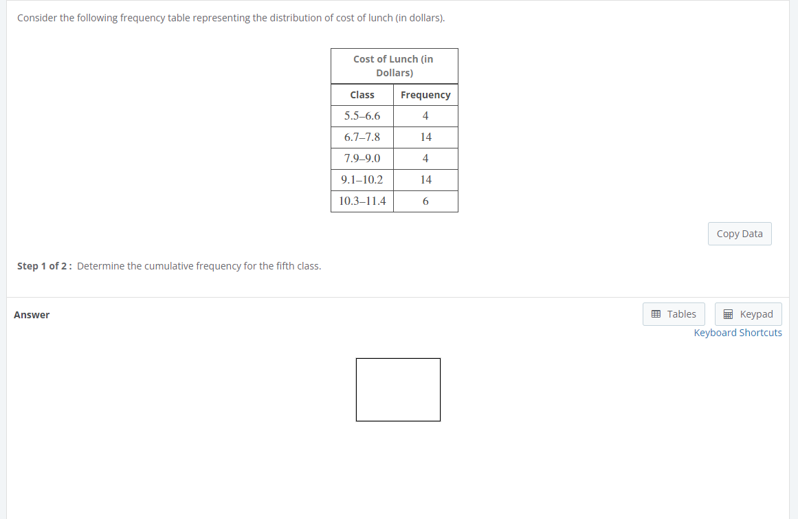 Solved Consider the following frequency table representing | Chegg.com