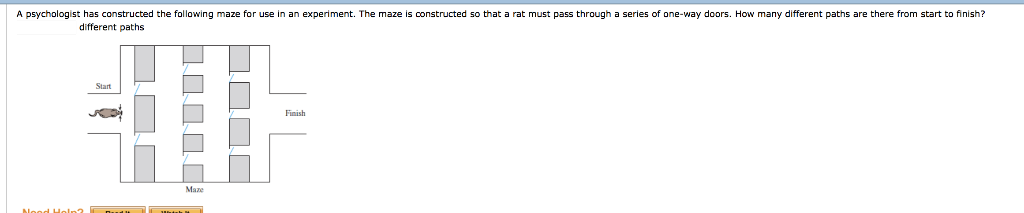 Solved A psychologist has constructed the following maze for | Chegg.com