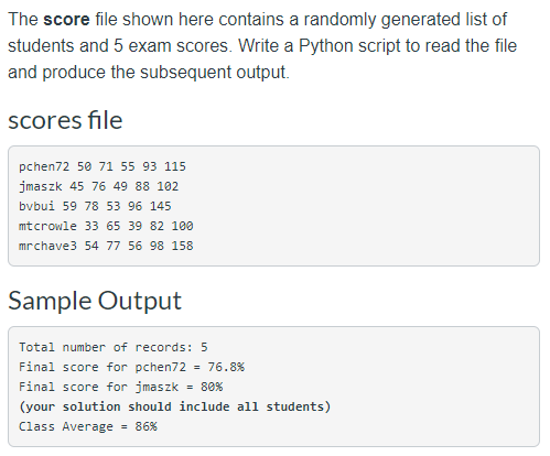 Solved The score file shown here contains a randomly | Chegg.com