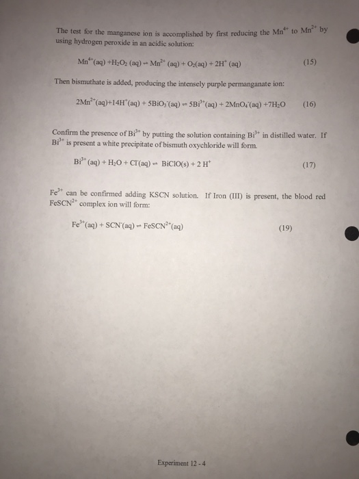 Solved Experiment 12 Name Pre-Laboratory Exercise: | Chegg.com