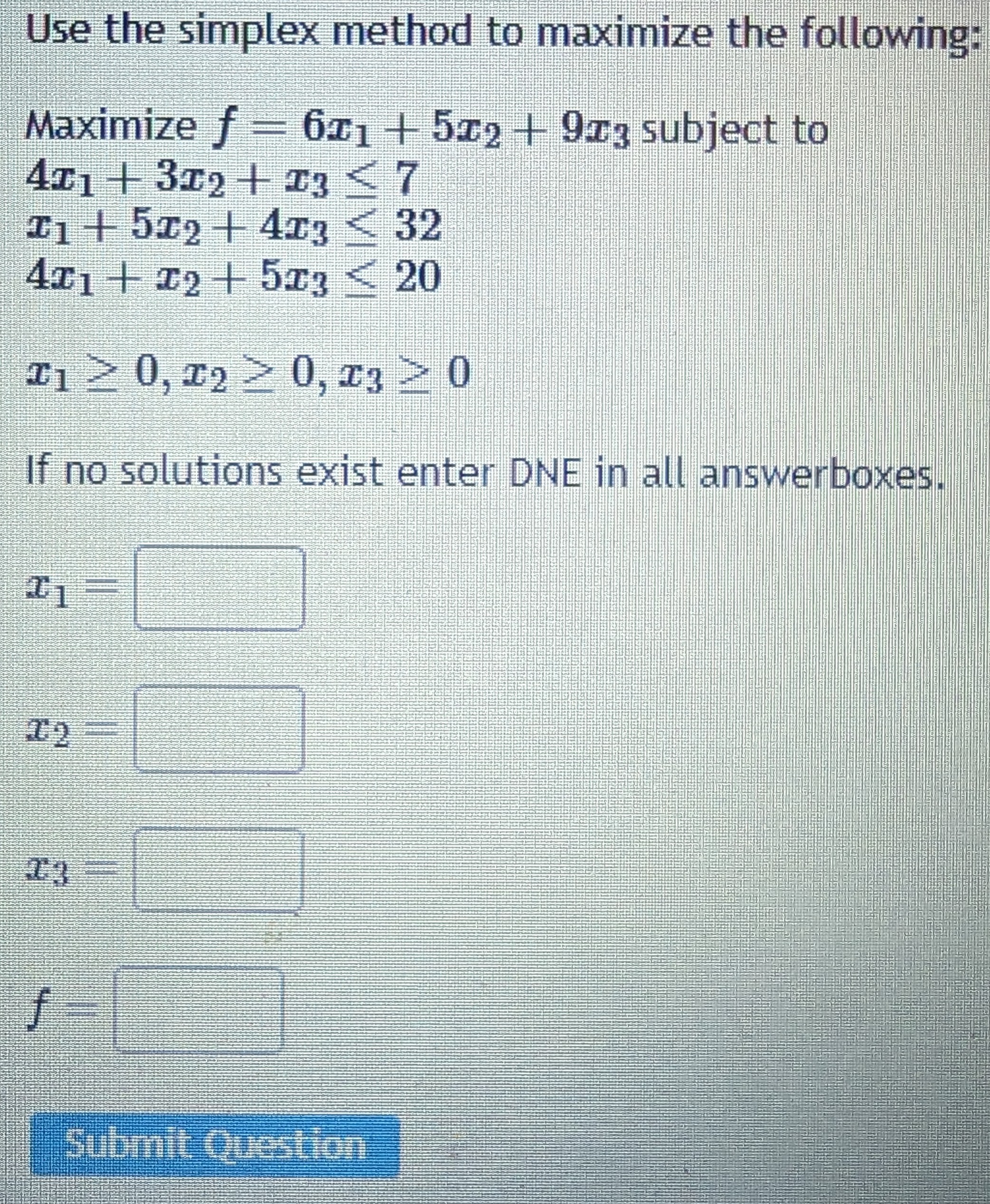 Solved Use the simplex method to maximize the following | Chegg.com