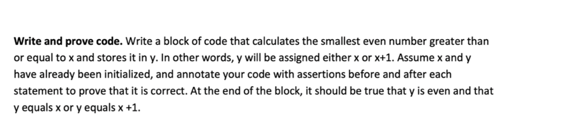 Solved Write and prove code. Write a block of code that | Chegg.com