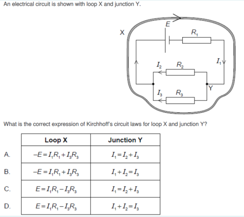 Solved An electrical circuit is shown with loop X and | Chegg.com