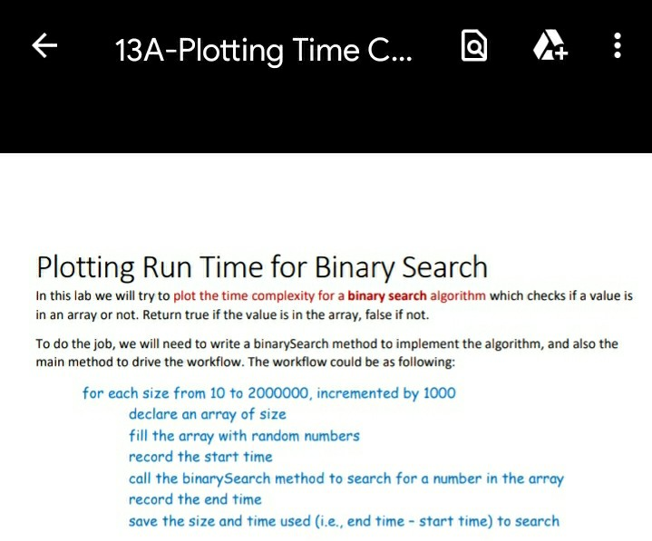 Solved + 13A-Plotting Time C... @ Plotting Run Time for | Chegg.com