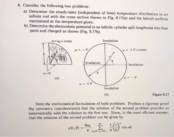 Solved 8. Consider the following two problems: a) Determine | Chegg.com
