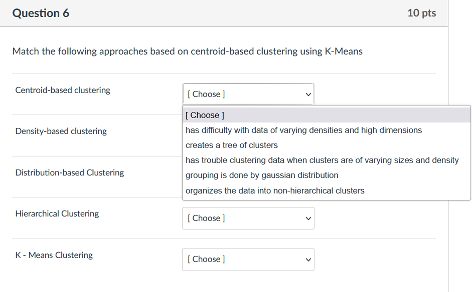 Solved Match the following approaches based on | Chegg.com