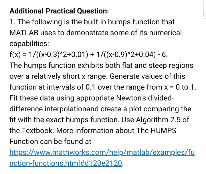 Solved Additional Practical Question: 1. The following is | Chegg.com