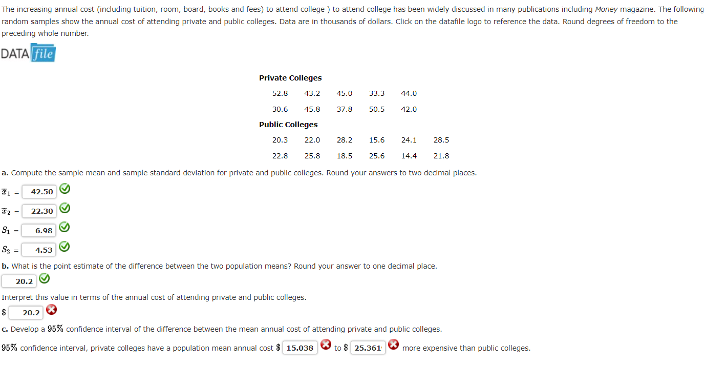 Solved The increasing annual cost (including tuition, room, | Chegg.com