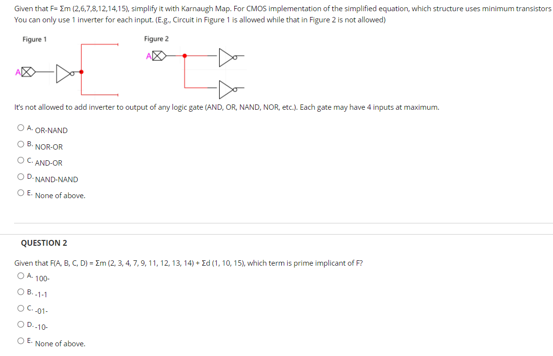 Solved Given that F= Em (2,6,7,8,12,14,15), simplify it with | Chegg.com