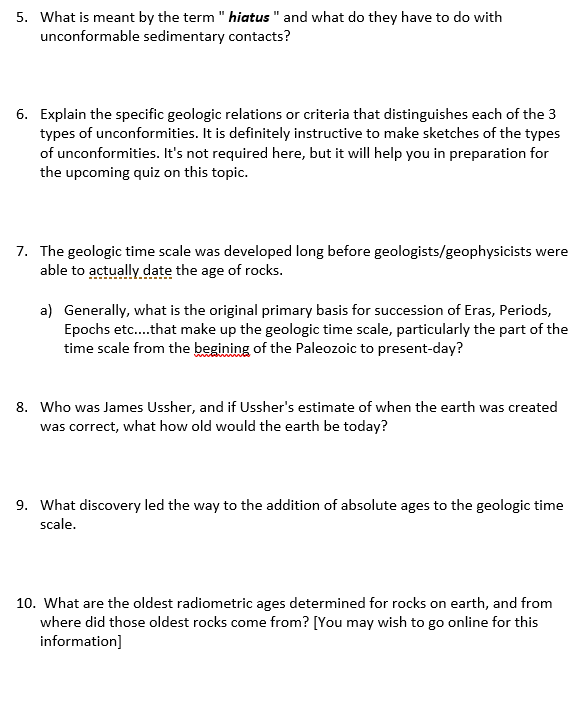 Solved 5. What is meant by the term " hiatus" and what do | Chegg.com