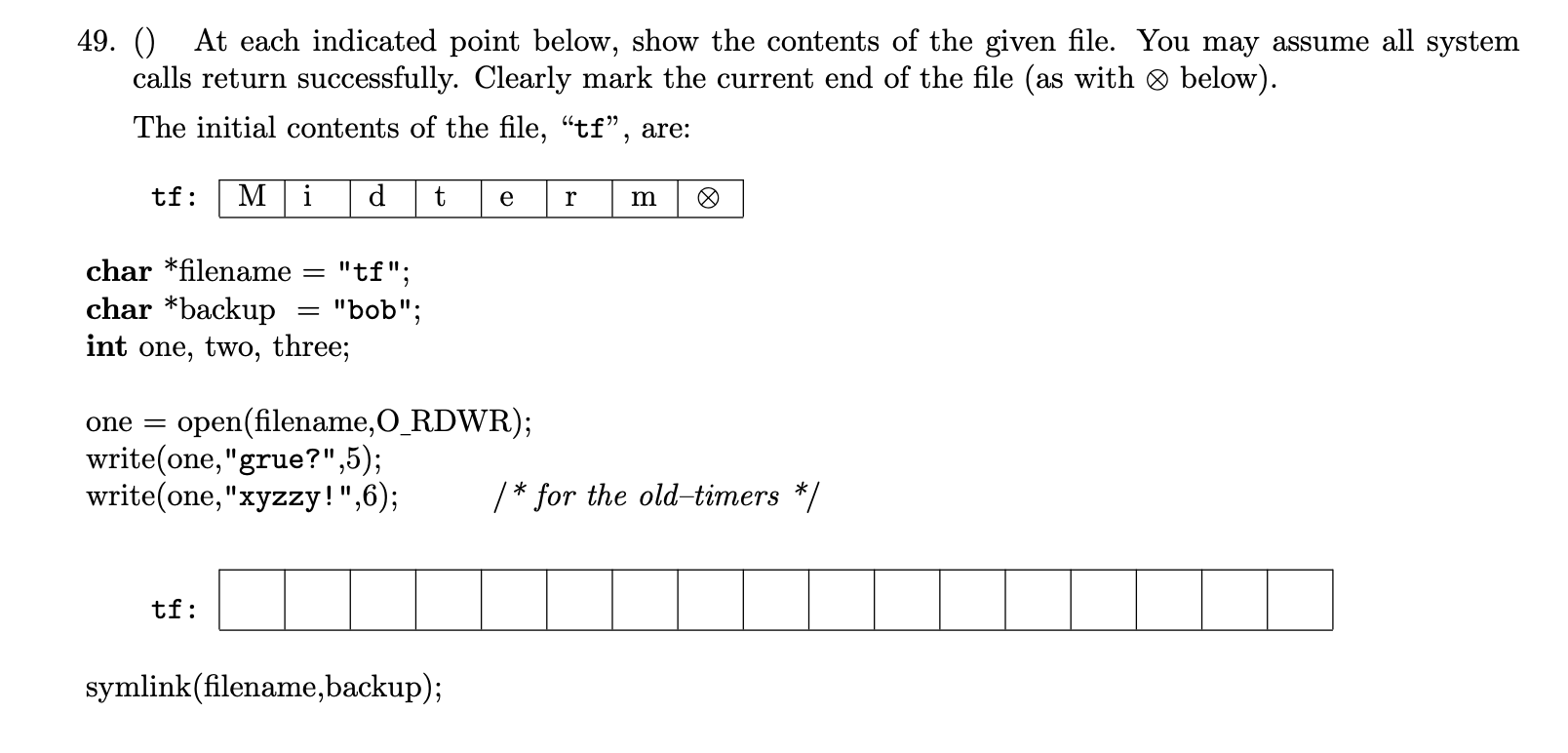 Solved 49. () At each indicated point below, show the | Chegg.com