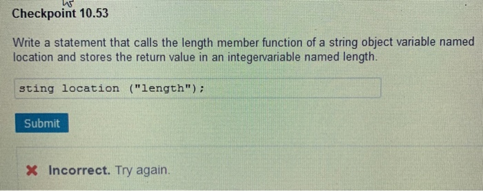 Solved Checkpoint 10.53 Write a statement that calls the | Chegg.com