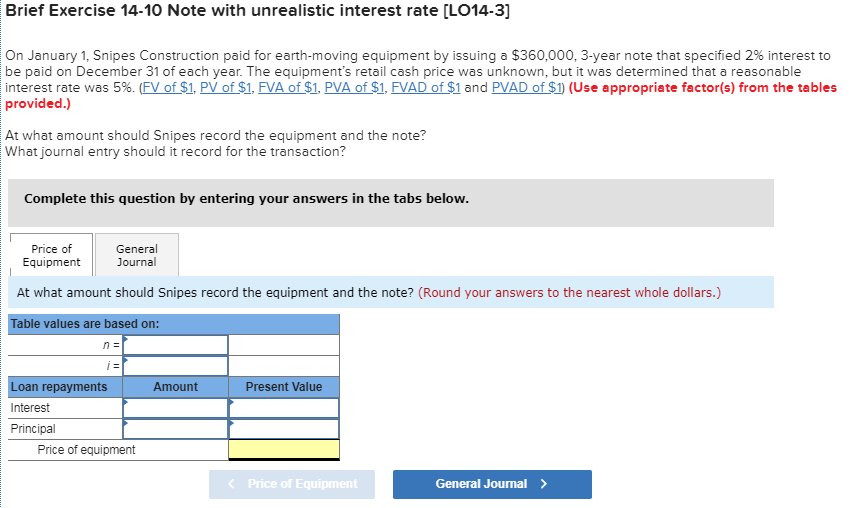 Solved Brief Exercise 1410 Note with unrealistic interest | Chegg.com