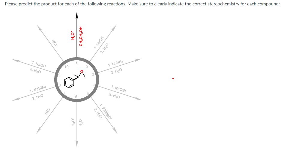 Solved Please predict the product for each of the following | Chegg.com