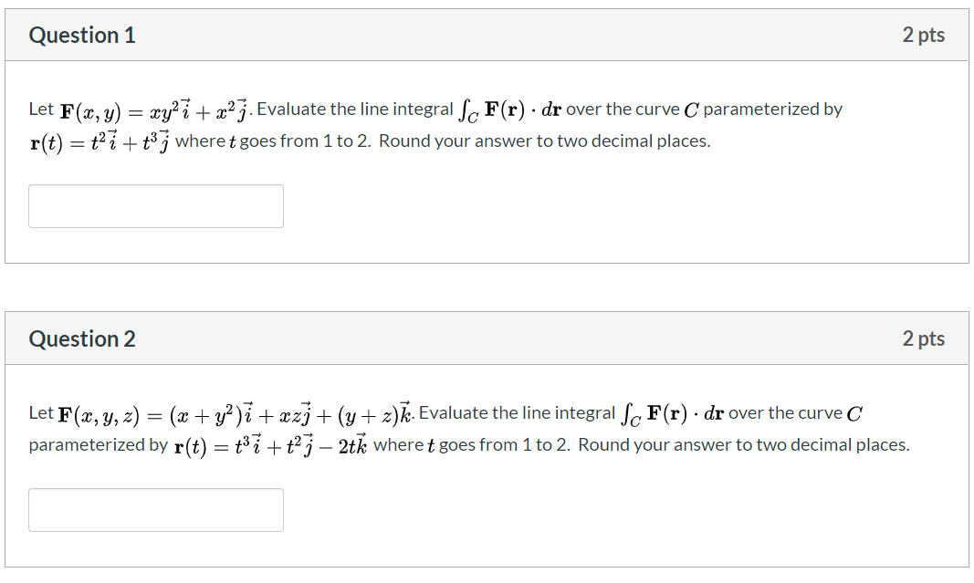 Solved Question 1 2 pts Let F(x, y) = xy?ī + x23. Evaluate | Chegg.com Solved Question 1 2 pts Let F(x, y) = xy?ī + x23. Evaluate | Chegg.com