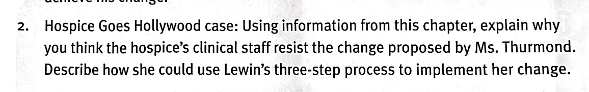Solved Case: Hospice Goes Hollywood Hollywood Hospice is a | Chegg.com