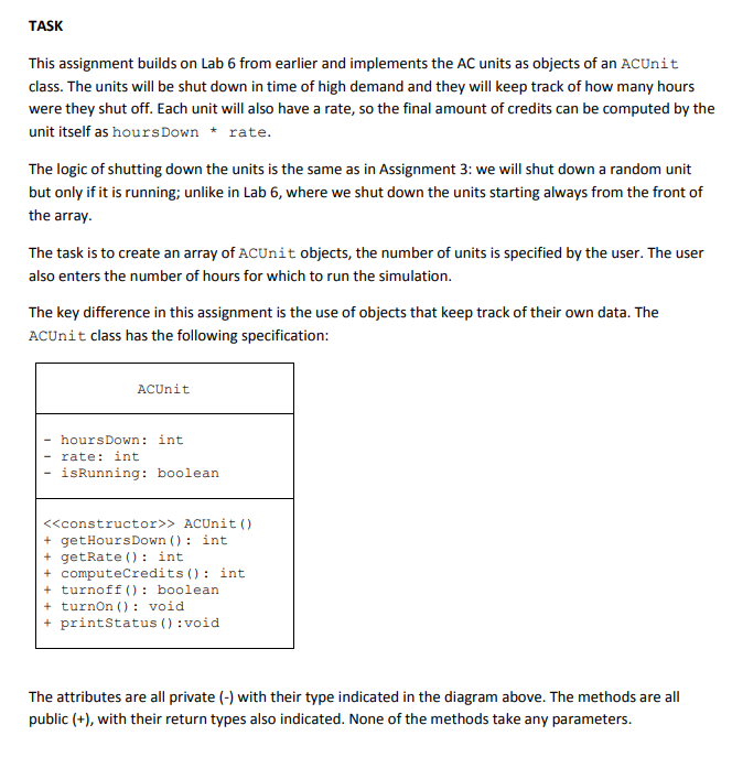 Solved This assignment is in java language. Need some help | Chegg.com