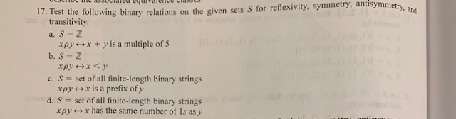 Solved EXERCISES 5.1 For each of the following binary | Chegg.com