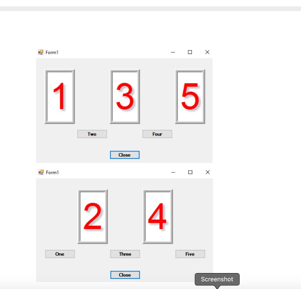 Solved Q2) Display Numbers Create an application that has | Chegg.com