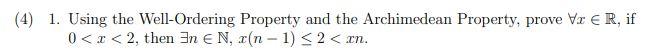 Solved (4) 1. Using the Well-Ordering Property and the | Chegg.com