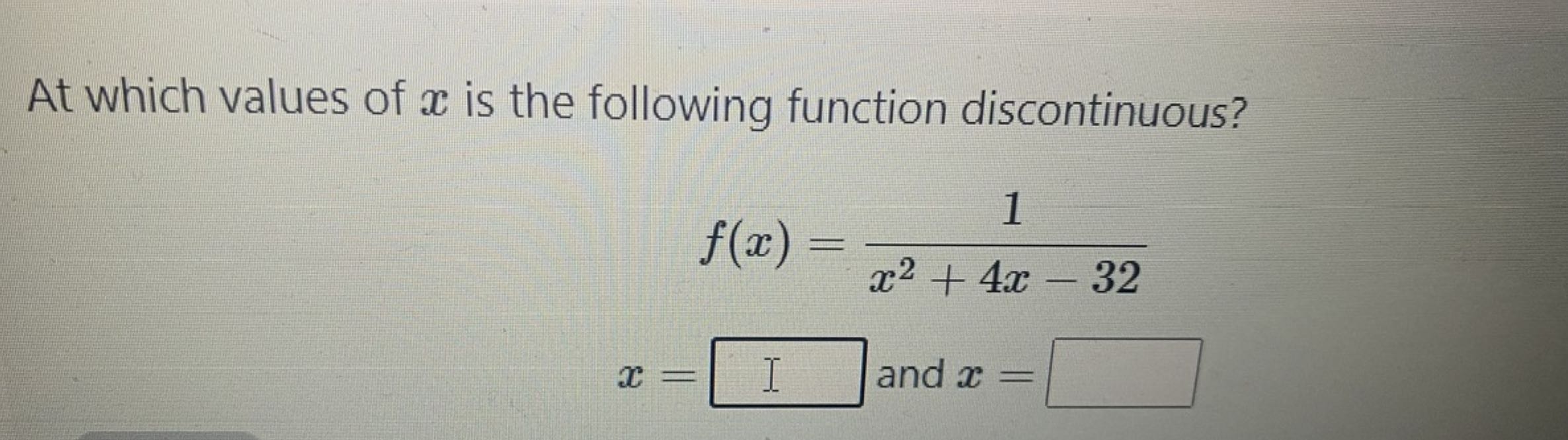 Solved At which values of x ﻿is the following function | Chegg.com